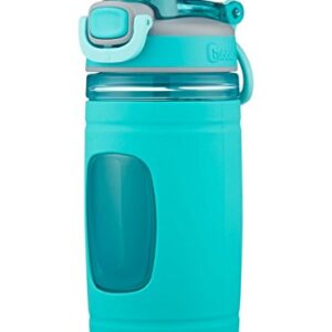 bubba Flo Kids Water Bottle, Mixed Berry & Flo Kids Water Bottle with Leak-Proof Lid, 16oz Dishwasher Safe Water Bottle for Kids, Impact and Stain-Resistant, Aqua Waters