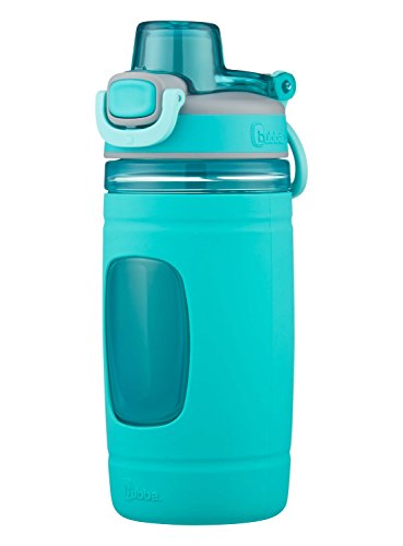 bubba Flo Kids Water Bottle, Mixed Berry & Flo Kids Water Bottle with Leak-Proof Lid, 16oz Dishwasher Safe Water Bottle for Kids, Impact and Stain-Resistant, Aqua Waters