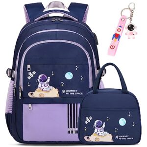 acesak backpack for girls - girls backpack schoolbag for girls kids children teens elementary middle school bags, waterproof lightweight kids bookbag backpacks casual daypack with lunch bag set