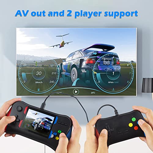 Handheld Game Console for Kids Adults, 3.5'' LCD Screen Handheld Video Game Console, Preloaded 500 Classic Video Games with Rechargeable Battery, Support 2 Players and TV Connection