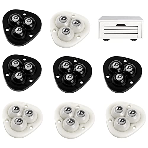 Mini Caster Wheels Appliances Wheels, Self Adhesive Caster Wheels, Mini Caster Wheels for Small Appliances, 360° Rotation Caster Wheels, Universal Wheel for Trash Can Bins and Box(8Pcs)