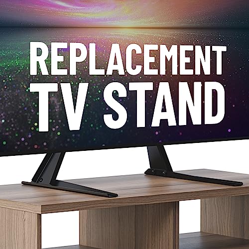 ECHOGEAR Replacement TV Stand for Screens Up to 65" - Foldable TV Bracket Includes Hardware, Anti-Slip & Anti-Scratch Pads - Easy 3-Step Install TV Feet w/Wide VESA Compatibility