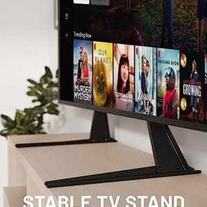 ECHOGEAR Replacement TV Stand for Screens Up to 65" - Foldable TV Bracket Includes Hardware, Anti-Slip & Anti-Scratch Pads - Easy 3-Step Install TV Feet w/Wide VESA Compatibility