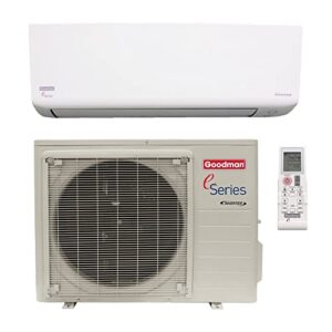 goodman e-series 9,000 btu wall mounted ductless mini-split heat pump system