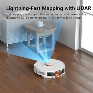 Imou Robot Vacuum and Mop Combo, Slim, 2700Pa Strong Suction, LiDAR Navigation, Obstacle Avoidance, Self-Charging Robotic Vacuum Cleaner, Ideal for Pet Hair, Carpets, Hard Floors, L11