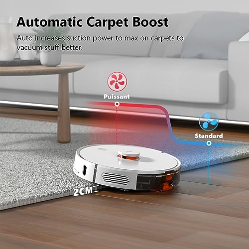 Imou Robot Vacuum and Mop Combo, Slim, 2700Pa Strong Suction, LiDAR Navigation, Obstacle Avoidance, Self-Charging Robotic Vacuum Cleaner, Ideal for Pet Hair, Carpets, Hard Floors, L11