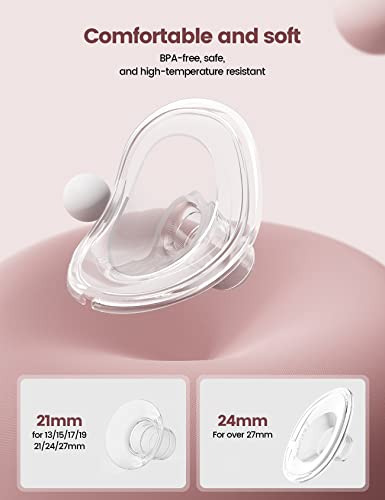 Momdiary Hands Free Breast Pump – Wearable Breast Pump with Ergonomic Baby Mouth for Painless Lactation – Portable Electric Pump with 4 Modes and 9 Levels – Compact and Comfortable Wireless Pump