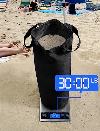 120LBS Extra Large Heavy Duty Canopy Weights Sand Bags for Ez Pop Up Canopy Tent Gazebo Outdoor Instant Sun Shelter Patio Umbrella, Upgraded 5 full-Sized Velcro, 2 Nylon Handles and Storage Bag, 4Pack