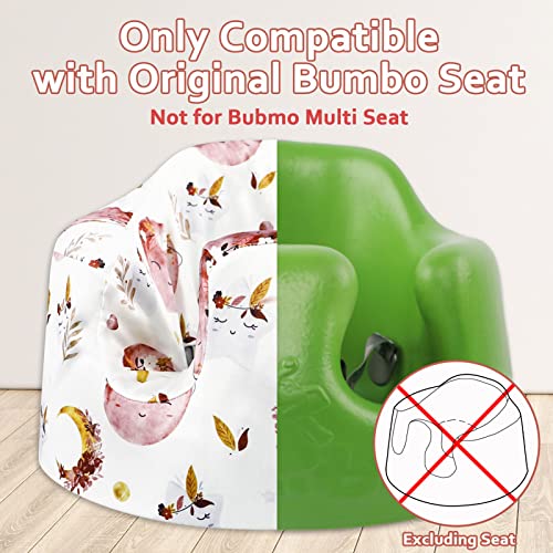 Baby Seat Cover Compatible with Bumbo Seat, Summer Cool Breathable Seat Cover for Baby Girl Boy, Soft Removable Cover for Baby Seat, Machine Washable, Moon Star