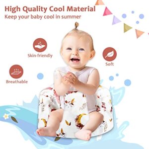 Baby Seat Cover Compatible with Bumbo Seat, Summer Cool Breathable Seat Cover for Baby Girl Boy, Soft Removable Cover for Baby Seat, Machine Washable, Moon Star