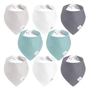 termichy baby bandana drool bibs - 8pack organic cotton baby bibs for teething & drooling unisex boys girls