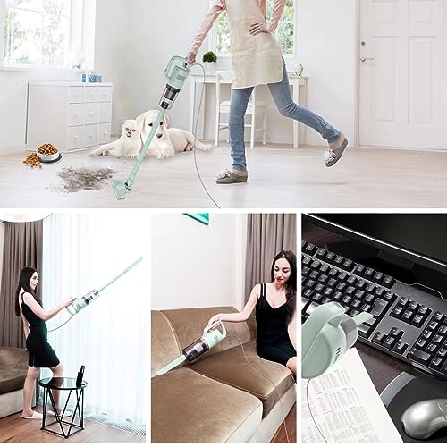 KEROMEE Stick Vacuum Cleaner, Corded Handheld Vacuum Cleaner Mini Electric Broom for Pet Hair Hardwood Floor Cat Litter Carpet Cleaning (13ft-Cord)