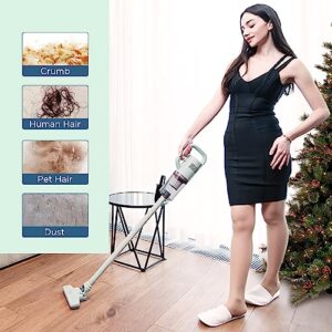 KEROMEE Stick Vacuum Cleaner, Corded Handheld Vacuum Cleaner Mini Electric Broom for Pet Hair Hardwood Floor Cat Litter Carpet Cleaning (13ft-Cord)