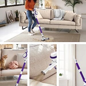 Micol Cordless Vacuum Cleaner, 6-in-1 Lightweight Stick Vacuum, 2 Modes of Powerful Suction, Maximum 38 Mins Runtime, Removable Battery, Household Vacuum Cleaner for Home Hard Floor Pet Hair Carpet