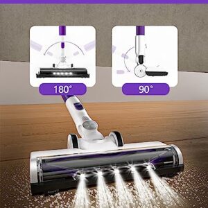 Micol Cordless Vacuum Cleaner, 6-in-1 Lightweight Stick Vacuum, 2 Modes of Powerful Suction, Maximum 38 Mins Runtime, Removable Battery, Household Vacuum Cleaner for Home Hard Floor Pet Hair Carpet