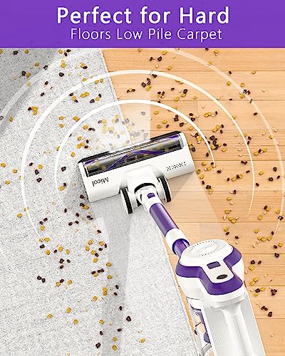 Micol Cordless Vacuum Cleaner, 6-in-1 Lightweight Stick Vacuum, 2 Modes of Powerful Suction, Maximum 38 Mins Runtime, Removable Battery, Household Vacuum Cleaner for Home Hard Floor Pet Hair Carpet