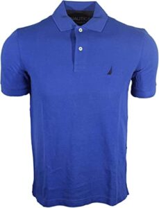 nautica mens classic fit cotton pique polo t-shirt (as1, alpha, 3x_l, regular, regular, royal)