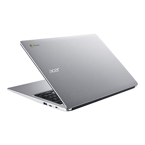 Acer 2023 Flagship Chromebook 15.6/'' FHD 1080p IPS Touchscreen,Intel Celeron N4000 (Up to 2.6GHz),4GB RAM,32GB eMMC,HD Webcam,Gigabit WiFi,12+ Hours Battery,Chrome OS,w/MarxsolCables,Silver