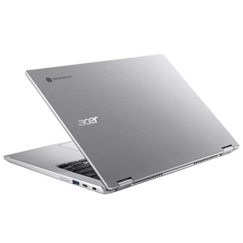 acer 2023 Newest Spin 514 2-in-1 Convertible Chromebook,AMD Ryzen 3 3250C (Up to 3.5GHz),14/'' FHD IPS Touchscreen,8GB RAM,128GB eMMC,WiFi,Backlit Keyboard,12+ Hours,Chrome OS +MarxsolCables,Silver