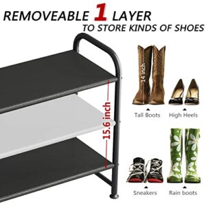 INGIORDAR Shoe Rack 3 Tier Storage Organizer for Closet Entryway