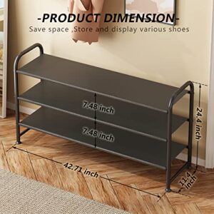 INGIORDAR Shoe Rack 3 Tier Storage Organizer for Closet Entryway