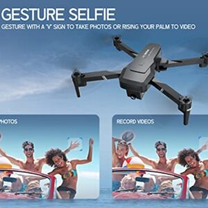 NEHEME NH760 Drones with 1080P HD Camera for Adults, WIFI FPV Live Video, Foldable Drones for Kids Beginners, Headless Mode, Altitude Hold, RC Quadcopter Toys Gifts with Speed Adjustment, 3D Flips