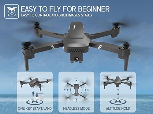 NEHEME NH760 Drones with 1080P HD Camera for Adults, WIFI FPV Live Video, Foldable Drones for Kids Beginners, Headless Mode, Altitude Hold, RC Quadcopter Toys Gifts with Speed Adjustment, 3D Flips