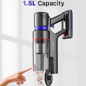 Cordless Vacuum Cleaner, 500W/40Kpa Stick Vacuum Cleaner with Touch Screen, Max 60 Mins Runtime, Anti-Tangle Vacuum Cleaner for Home, 2023 Latest Motor, Wireless Vacuum for Pet Hair/Carpet/Hard Floor