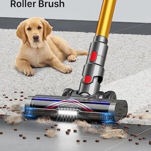 Cordless Vacuum Cleaner, 500W/40Kpa Stick Vacuum Cleaner with Touch Screen, Max 60 Mins Runtime, Anti-Tangle Vacuum Cleaner for Home, 2023 Latest Motor, Wireless Vacuum for Pet Hair/Carpet/Hard Floor