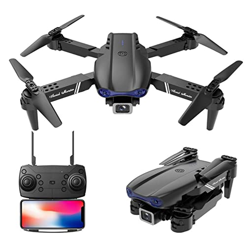 MORESEC Drone with Dual 4K Camera, HD FPV Drone Remote Control Toys Gifts for Boys Girls with Altitude Hold Headless Mode One Key Start Speed Adjustment Foldable Drone Quadcopter #Day