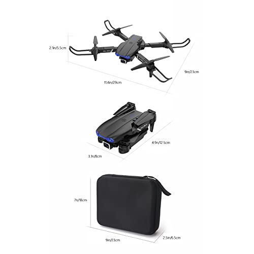 MORESEC Drone with Dual 4K Camera, HD FPV Drone Remote Control Toys Gifts for Boys Girls with Altitude Hold Headless Mode One Key Start Speed Adjustment Foldable Drone Quadcopter #Day