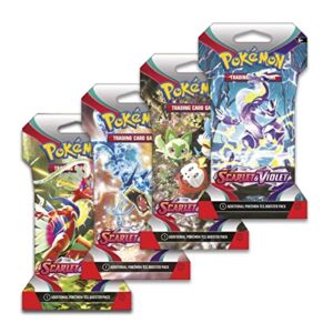 pokemon tcg: scarlet & violet sleeved booster packs - 8 packs (80 cards)