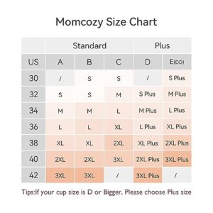 Momcozy Lycra Pumping Bra Hands Free with Fixed Padding for Good Shaping, Comfortable Support Pumping and Nursing Bra in One, Seamless Maternity Breast Pump Bra & Maternity Bra