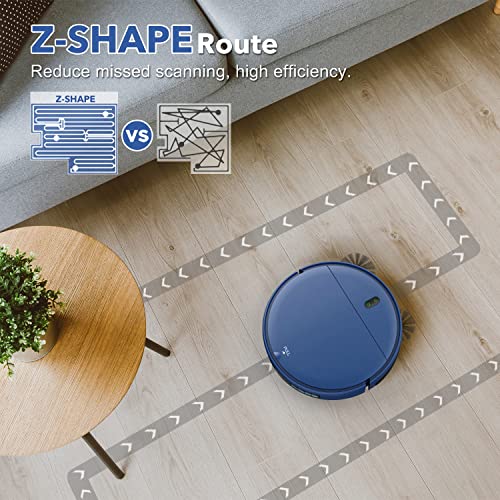 ZCWA Robot Vacuum and Mop Combo, 2 in 1 Mopping Robotic Vacuum with WiFi/App/Alexa, Robotic Vacuum Cleaner, Schedule Settings, Self-Charging, Ideal for Hard Floor, Pet Hair and Carpet