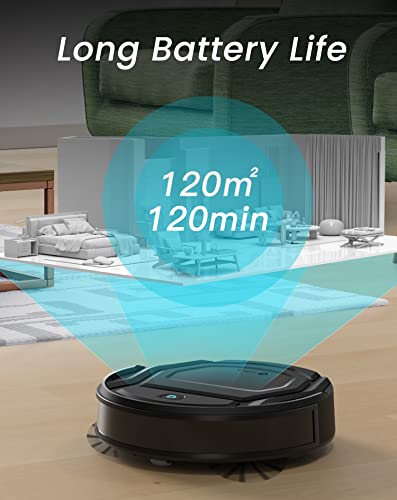 Lefant Robot Vacuum Cleaner with 2200Pa Powerful Suction,Tangle-Free,Wi-Fi/App/Alexa,Featured 6 Cleaning Modes,Self-Charging Slim Robotic Vacuum Cleaner, Ideal for Pet Hair, Hard Floor M210 Pro