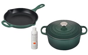 le creuset enameled cast iron cookware set, set of 3, artichaut