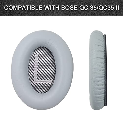 Replacement Ear Pads for Bose QuietComfort 35/Quiet Comfort 35 II (qc 35/QC35 ii), Headphone Ear Covers, High Density Memory Cotton, Soft Leather, Adaptive Noise Isolation Headphones Pads Cushions