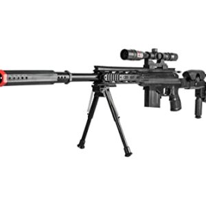 Golden Ball Tactical Spring Powered ABS Plastic Airsoft Sniper Rifle w/Scope & Bipod (Color: Black)