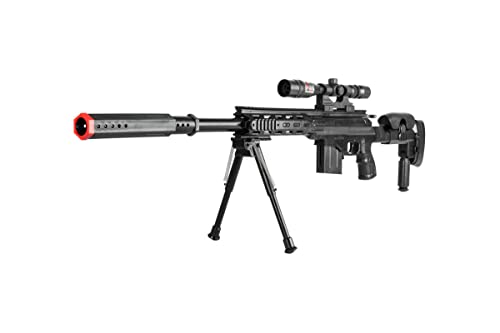 Golden Ball Tactical Spring Powered ABS Plastic Airsoft Sniper Rifle w/Scope & Bipod (Color: Black)