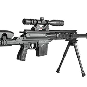 Golden Ball Tactical Spring Powered ABS Plastic Airsoft Sniper Rifle w/Scope & Bipod (Color: Black)