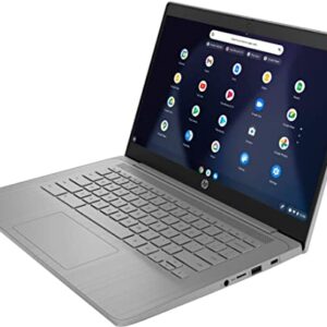 HP Chromebook Laptop Student Business (2023 Model),14‘ HD Display,Quad-Core Intel Celeron N4120 (Upto 2.6GHz),4GB RAM,64GB eMMC,HD Webcam,WiFi 5,UHD Graphics,Chrome OS +HubxcelAccessory,Modern Gray