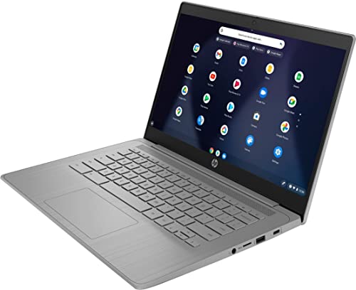 HP Chromebook Laptop Student Business (2023 Model),14‘ HD Display,Quad-Core Intel Celeron N4120 (Upto 2.6GHz),4GB RAM,64GB eMMC,HD Webcam,WiFi 5,UHD Graphics,Chrome OS +HubxcelAccessory,Modern Gray