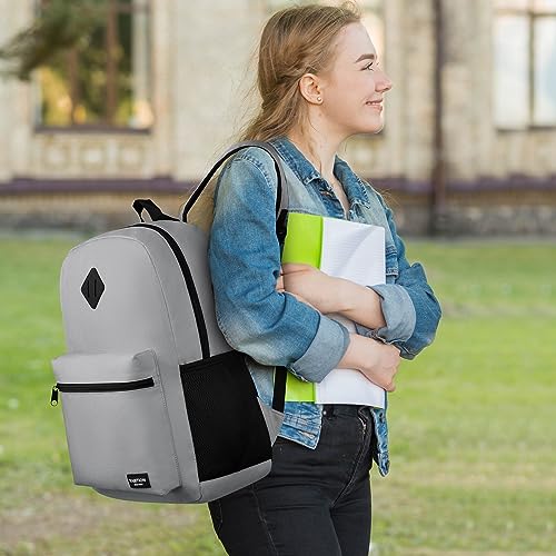 Unisex School Backpack,Classic Bookbag Adults and Teens Schoolbag with USB Port for High School College Office Work Travel