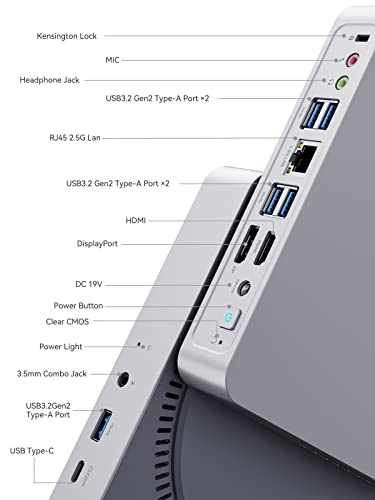 MINISFORUM TH80 Mini PC 11th Gen Core i7-11800H Micro Computer, DDR4 32GB RAM + 512GB PCIe SSD, HDMI/DP/USB-C(4K@60Hz) Outputs, 2.5G LAN, 5X USB3.2, Intel UHD Graphics Small Form Factor