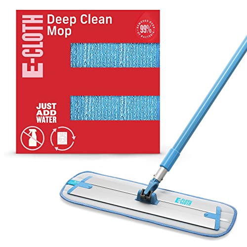 E-Cloth Deep Clean Mop, Microfiber Mop, Perfect Floor Cleaner, 100 Wash Promise & Glass Cleaner, Window Cleaning Kit, Microfiber Cleaning Cloth, 100 Wash Promise, Blue