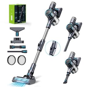 oraimo cordless vacuum cleaner,27kpa rechargeable stick vacuum cleaner,lightweight cordless vacuum handheld,380w brushless motor,up to 44mins runtime,for home dust pet hair carpet hard wood floors