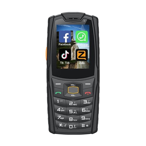 AGM M7 4G Rugged Phone, Large Button Cell Phones for Seniors, Waterproof/Drop-Proof, 2500mAh Battery, Powerful Speaker, 2.4'' Touchscreen, Dual SIM Cards, Facebook/Whatsapp/TikTok, 1GB+8GB