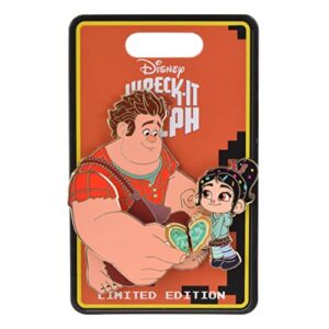 Disney BFF Pin Set, Pack of 2, Limited Edition Collector Piece, Themed Jewelry, Hard Enamel, Gold Tone Metal, Amazon Exclusive (Ralph & Vanellope)