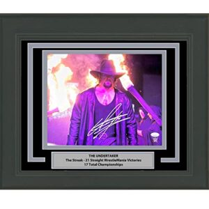 framed autographed/signed the undertaker 11x14 wwe wwf wrestling photo jsa coa #1