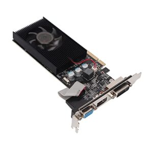 GT 610 Graphics Card, 2GB DDR3, Support DirectX 11 64 Bit, Single Fan GPU PC Gaming Video Card, PCI Express 2.0, VGA, DVI, HDMI